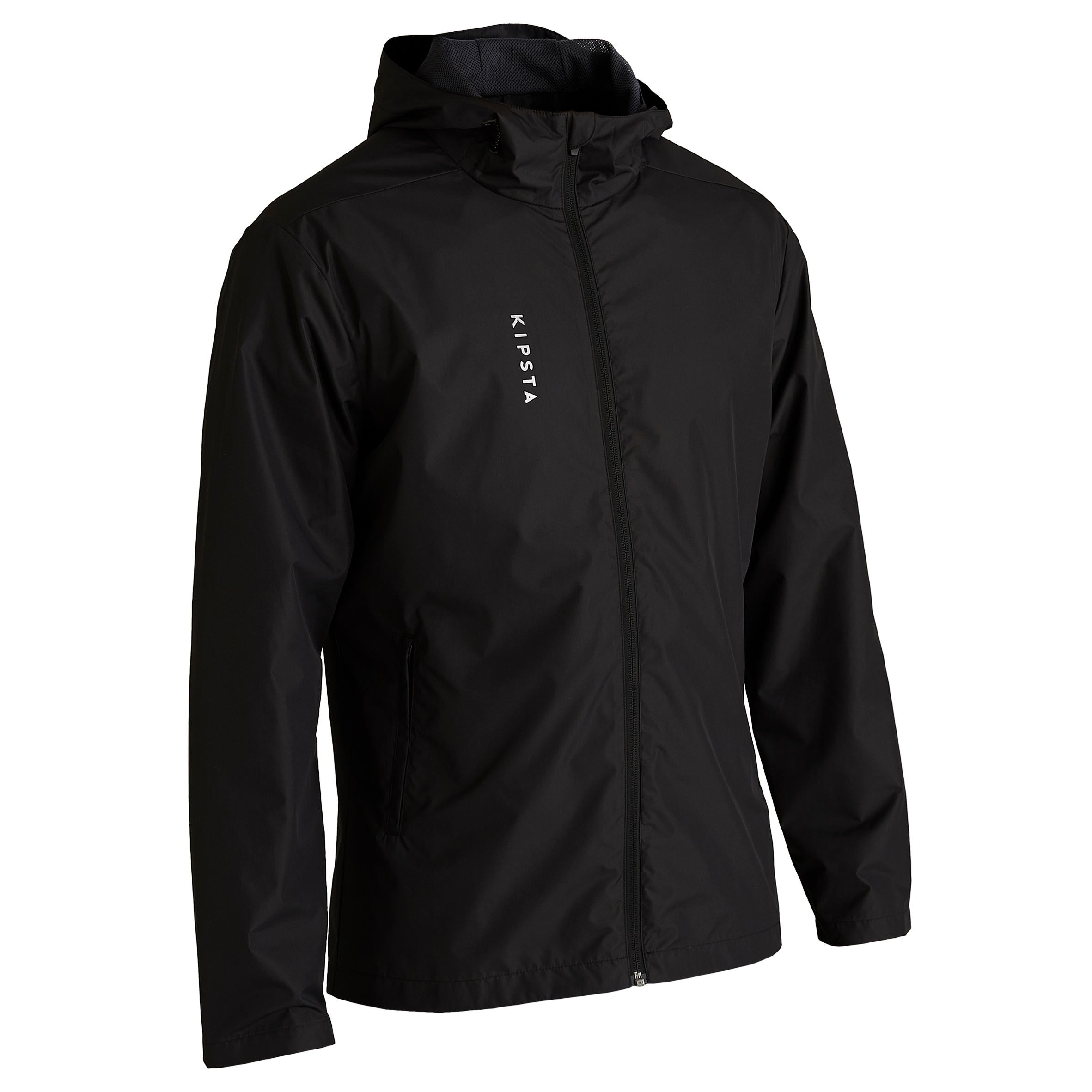 T100 Adult Football Waterproof Jacket - Black– DecathlonProSA
