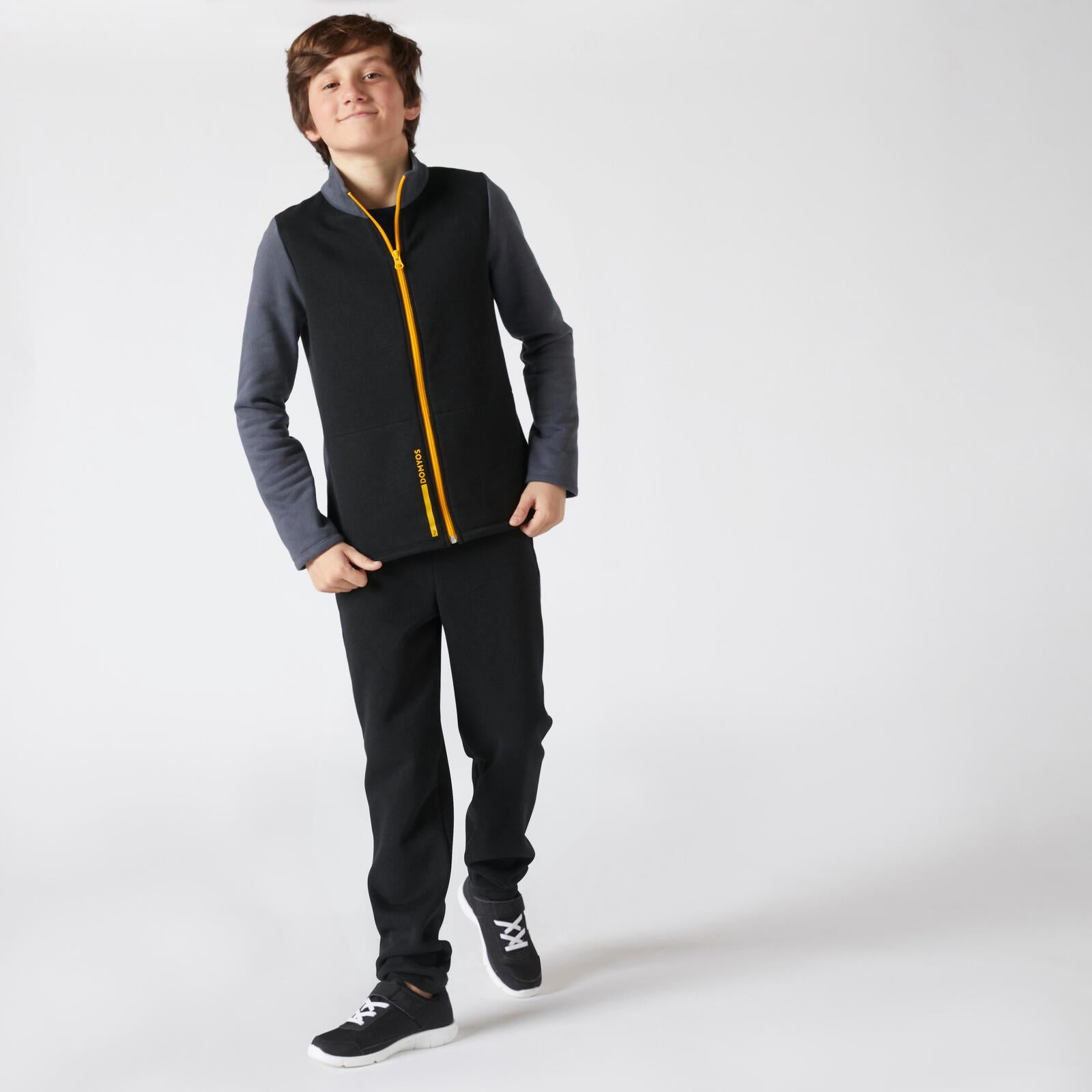 TRACKSUIT WARM'Y ZIP BLACK– DecathlonProSA